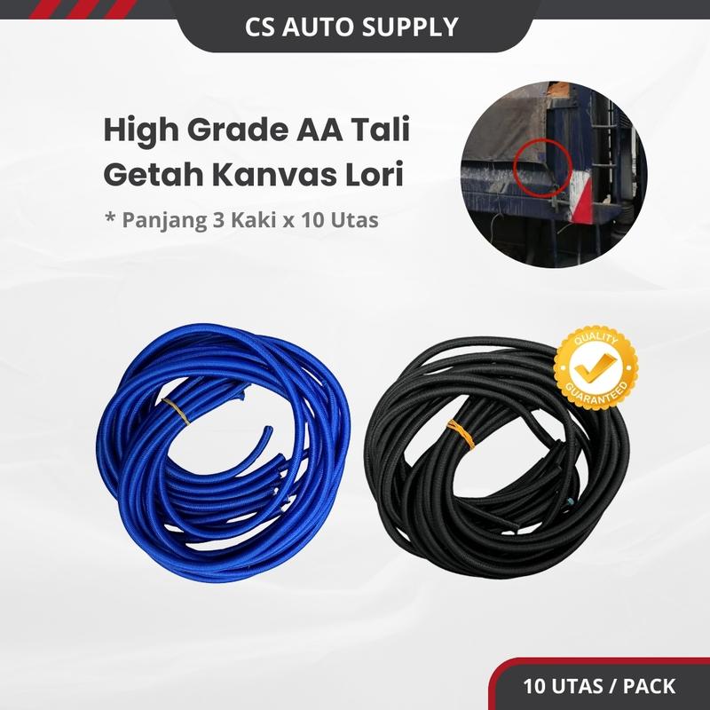 3 Kaki x 10 Utas Grade AA Tali Getah Kanvas Lori Trailer Panjang ...
