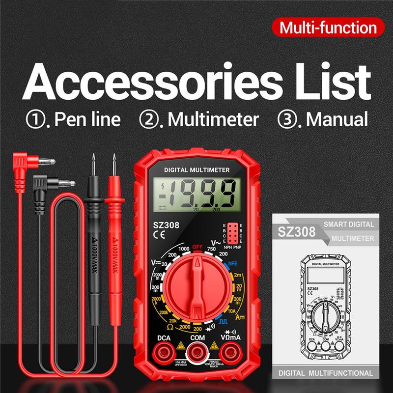 Multimeter Digital, Profesional SZ308, dengan Lampu Latar LCD, - TikTok ...