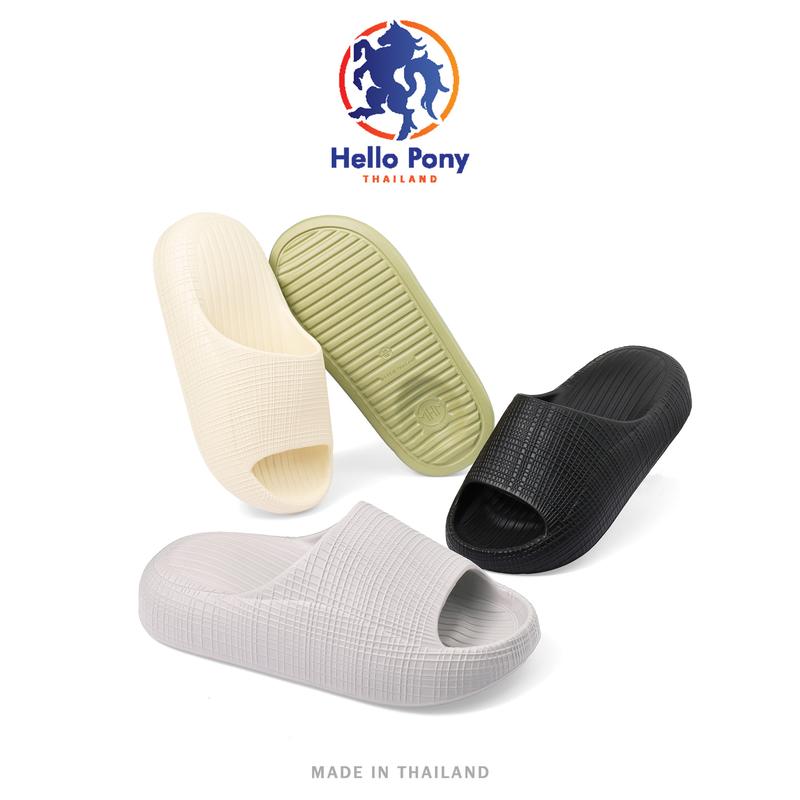 Hello Pony รุ่น MHM4013 รองเท้าแตะอุ้งเท้าแมว ลายตาราง พื้นนิ่ม ...