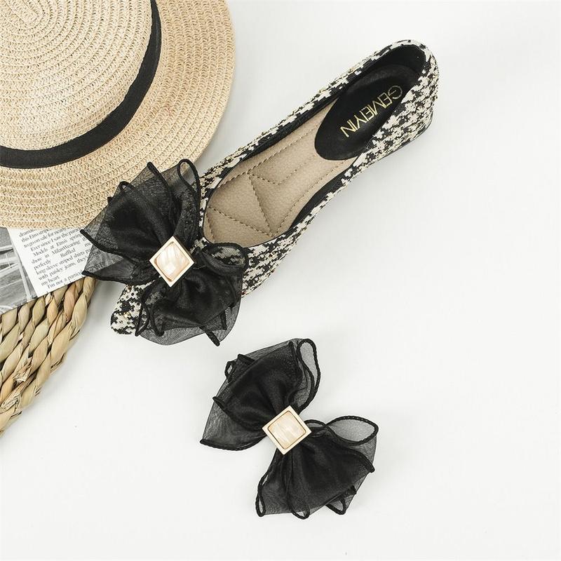 Bow Shoes Decorations Materials Shiny Shoes Flower Shoes Buckle ...