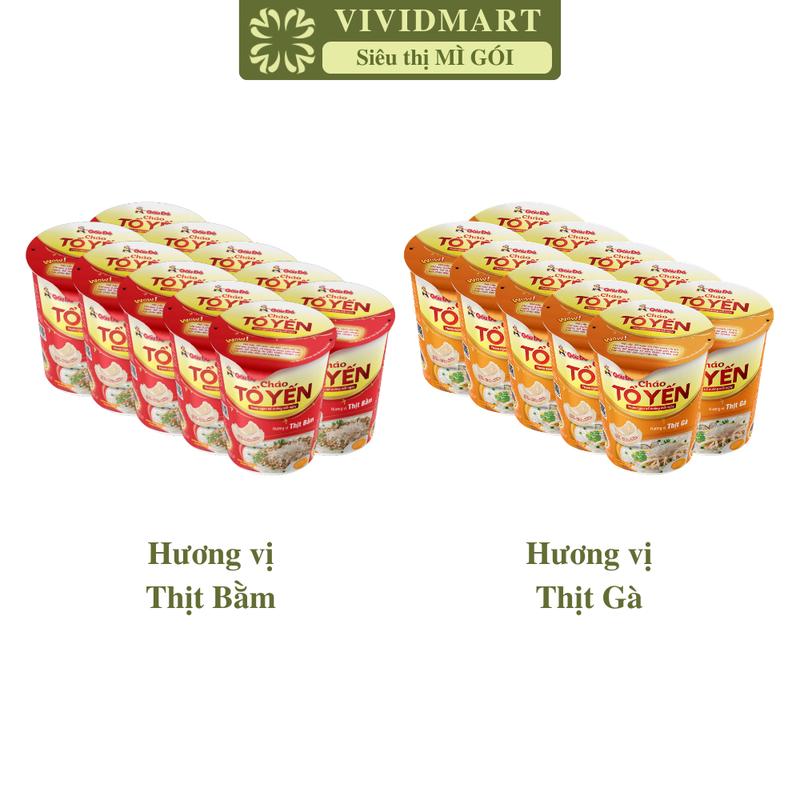 [SET 10 LY] - ASIAFOODS - Cháo ly tổ yến Gấu đỏ 2 vị: Thịt bằm ...