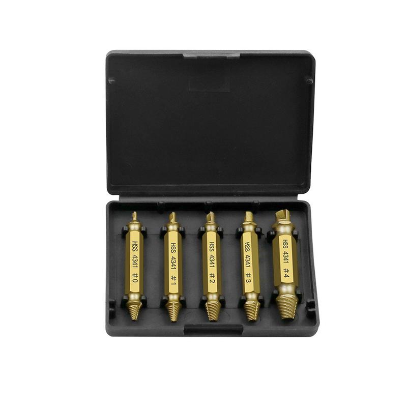 Screw Extractor Drill Bit Extraction Kit Damaged Speed out Bolt ...