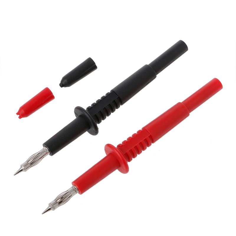 2 Pcs/1 Set Copper Rod Multimeter Testing Probe 4mm Socket Type ...