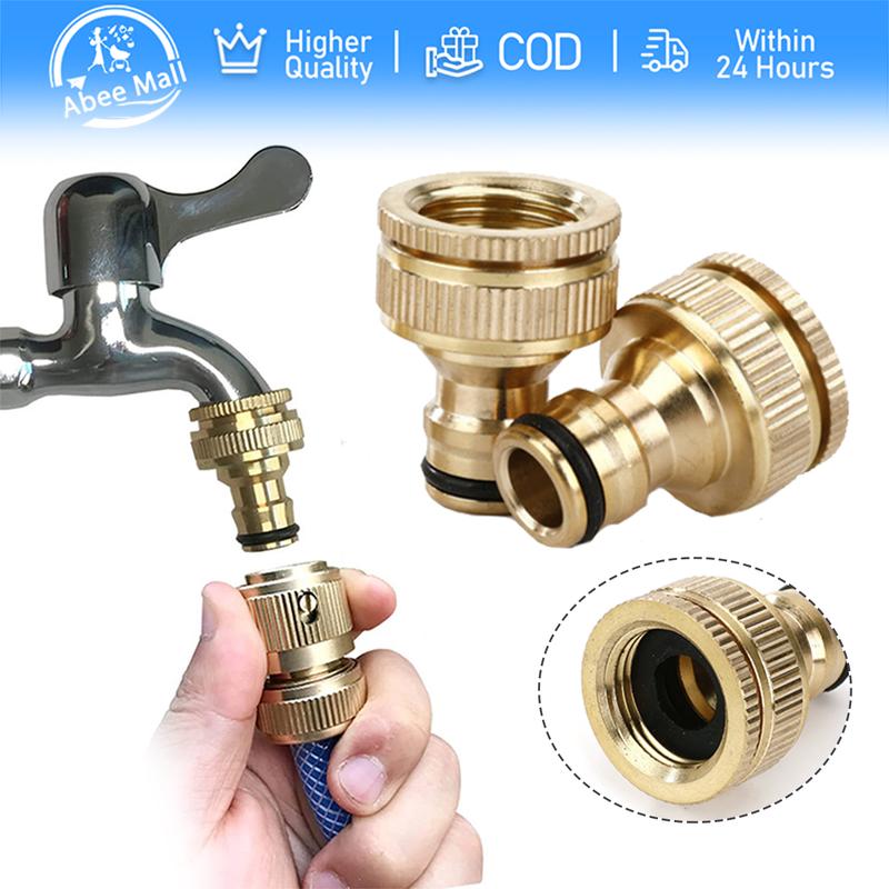 2 In 1 Universal Brass Garden Faucet Hose Quick Connector 1/2" - TikTok ...