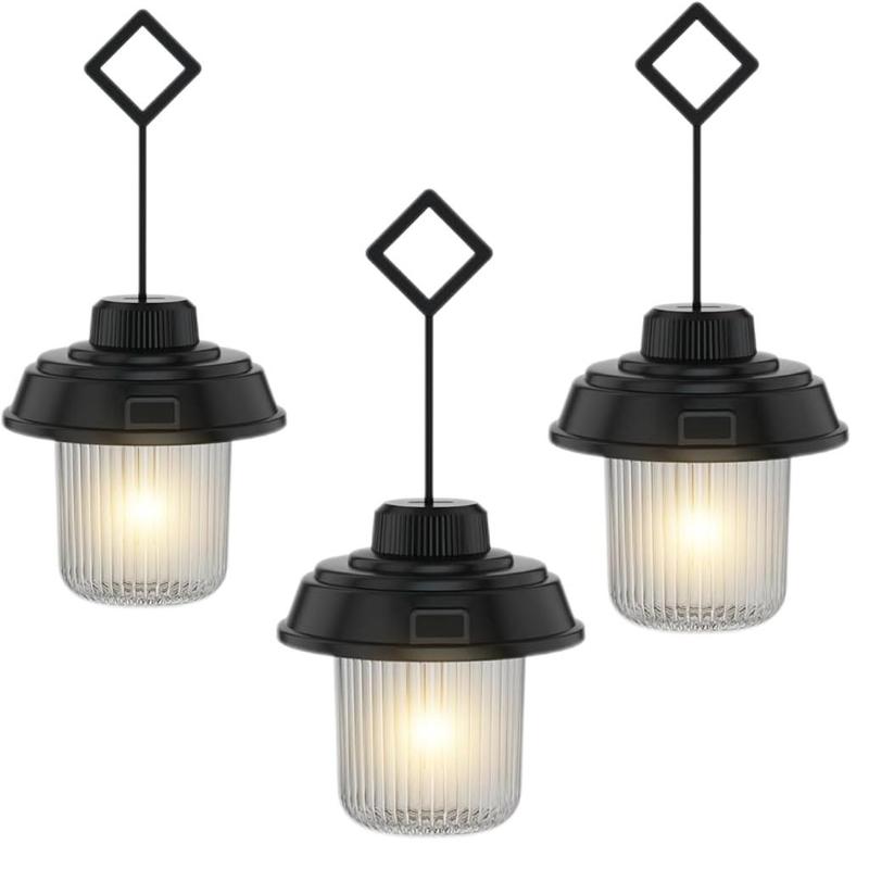 Portable Outdoor LED Camping Light, 3 Counts Waterproof Hanging ...