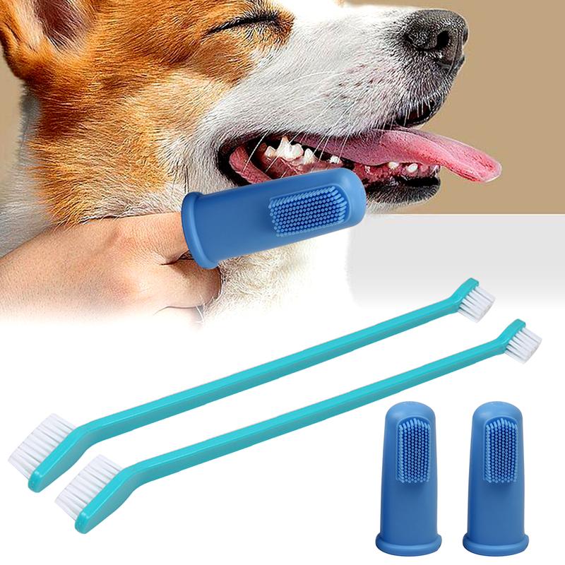 New Clean Breath Two-headed Toothbrush Dog Cat Pet Hygiene Teeth ...