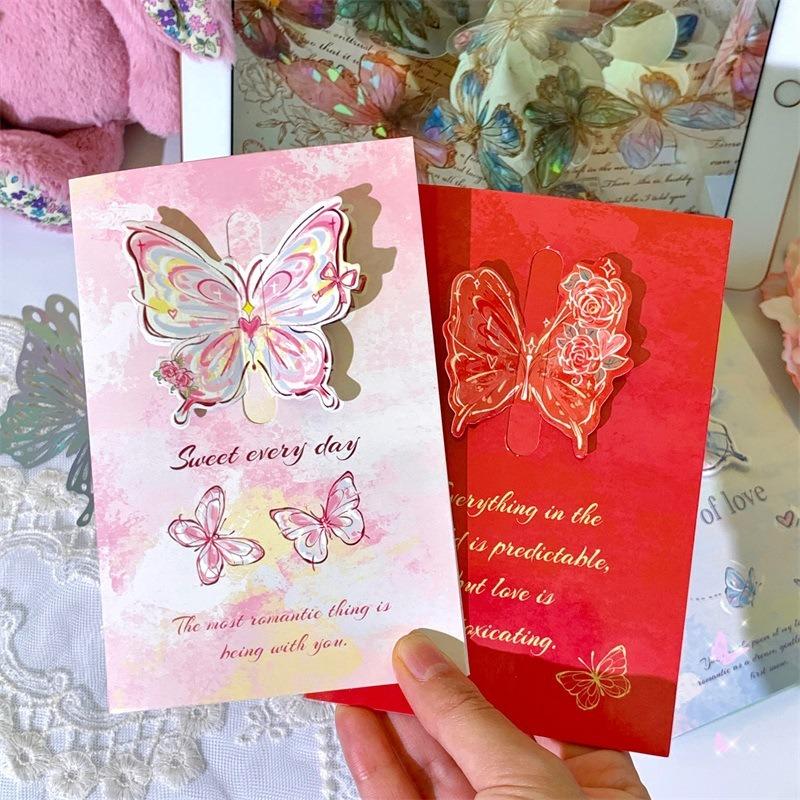 Stereo Butterfly Greeting Card High Value Retro 3D Foldable Blessing ...