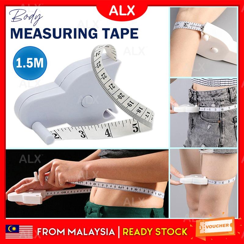 ALX Portable Body Measuring Retractable Tape 1.5m Fitness Tapline ...