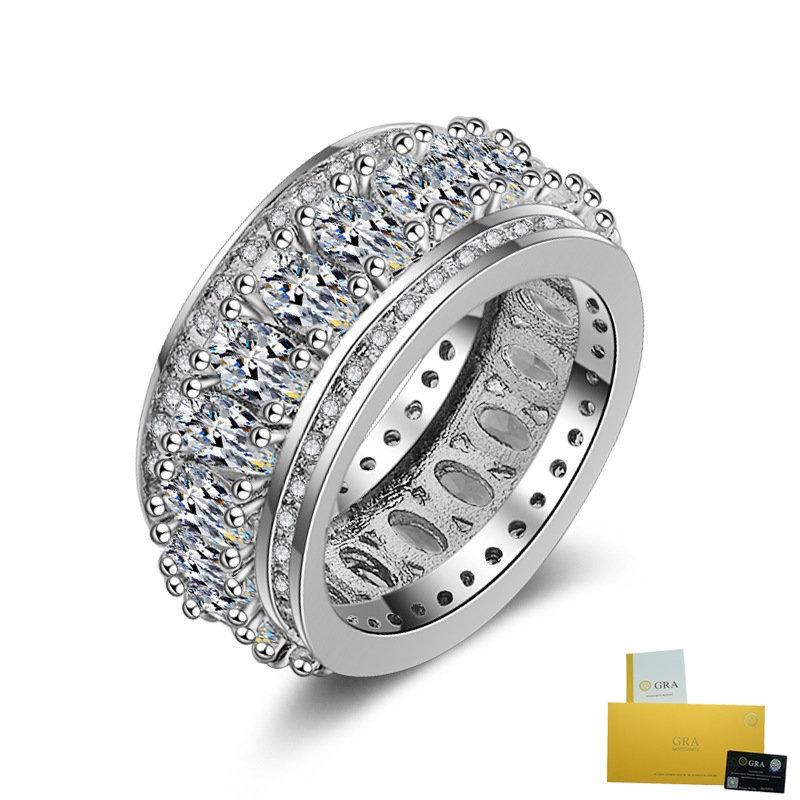 Cincin Moissanite, Perak S925 Baru, Cincin Putih Mulia Mewah - TikTok ...