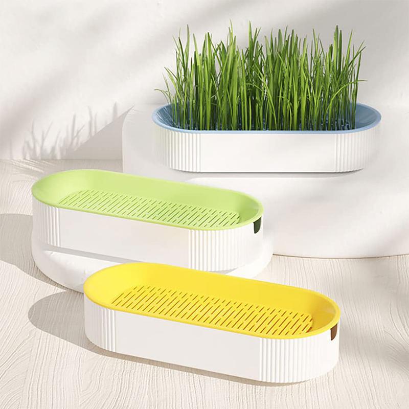 Cat grass flower pot cultivation pot cat grass box plastic soilless ...