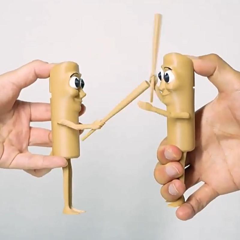 Tung Tung Tung Sahur Moveable Toy Can Battle The Wooden Puppet - TikTok ...