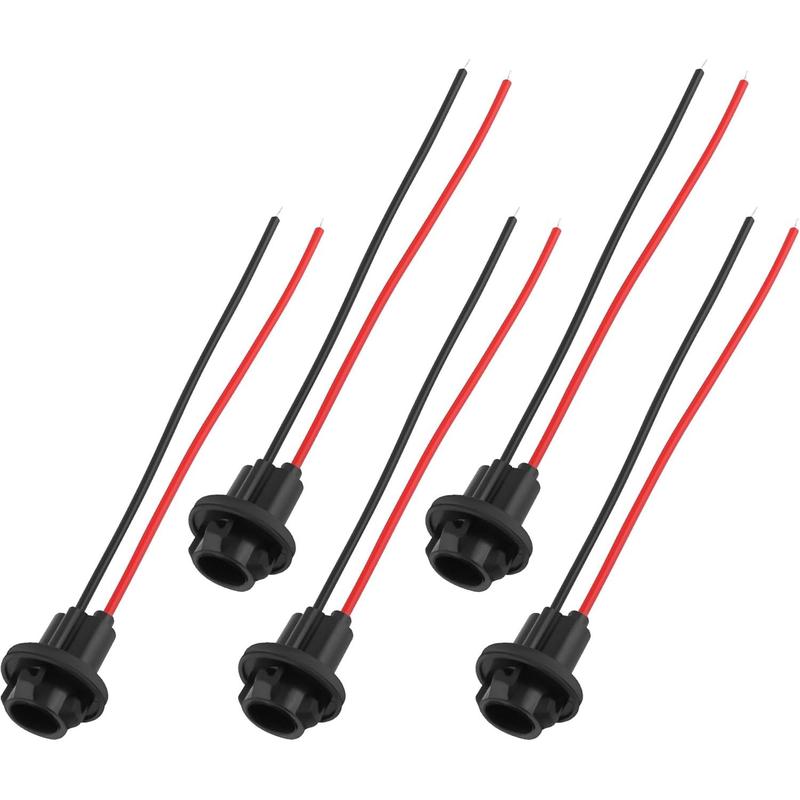 5PCS 194 Bulb Socket with Wire Pigtail,T10 Socket for ...