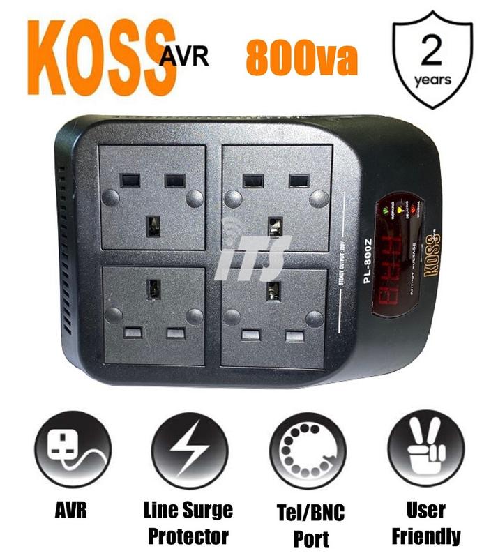 POWERLOGIC KOSS 800VA Automatic Voltage Regulator (AVR) - PL-800Z ...