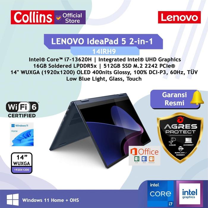 Promo LENOVO IdeaPad 5 2-in-1 14IRH9 i7-13620H16GB 512GB 14" WUXGA OLED ...