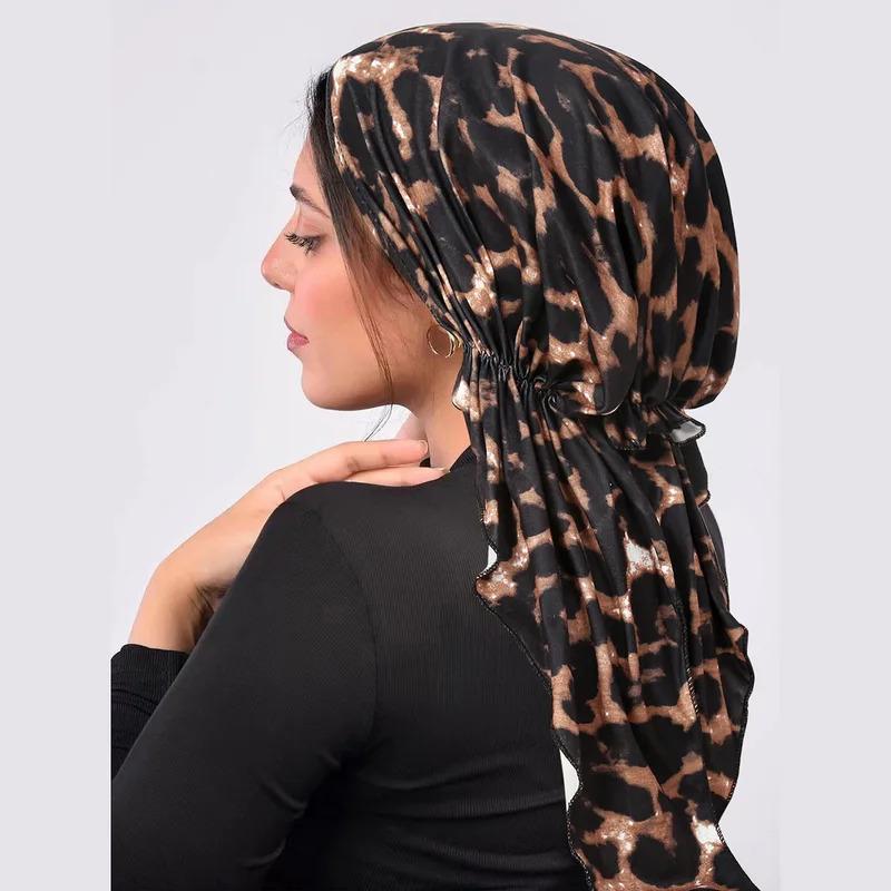 Topi Hijab Muslimah, Cetakan Bunga Baharu, Balut Kepala, Elastik ...