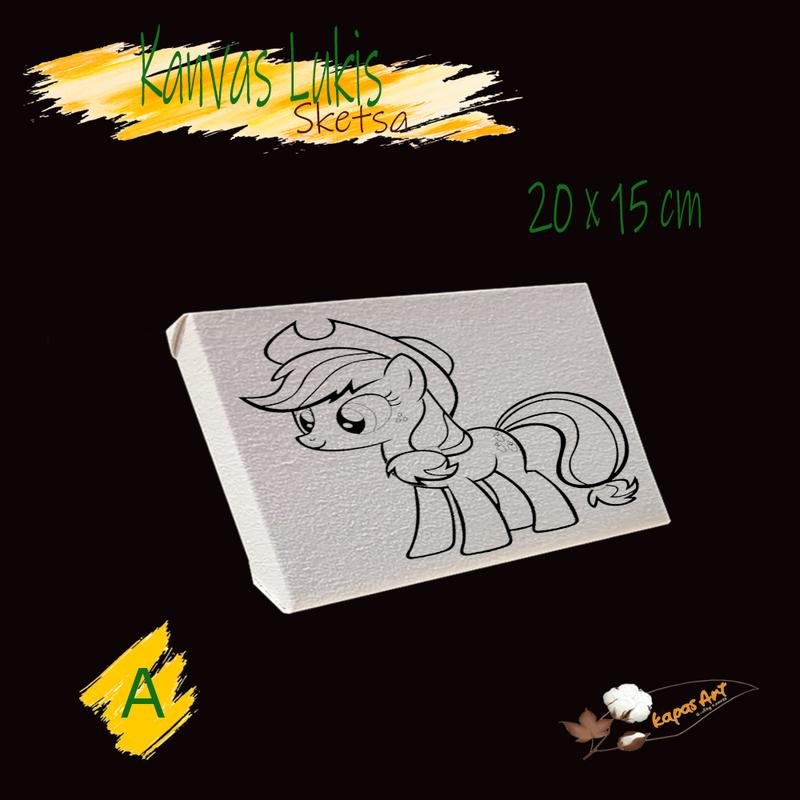 Kanvas Lukis Sketsa Kuda Poni 20x15 Siap Pakai lukisan mewarnai - Shop ...