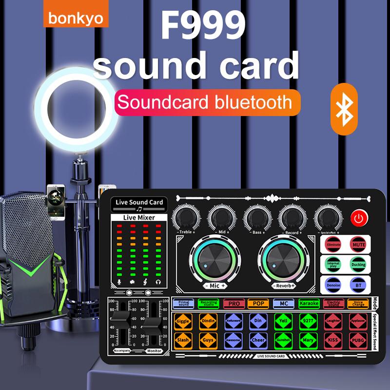 F999 Live Sound Card - Giao diện âm thanh Mixer có hiệu ứng Sound ...