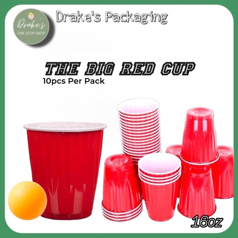 The Big Red Cup 16oz party Cups 10 Pieces By Drakes Packaging Supplies ...