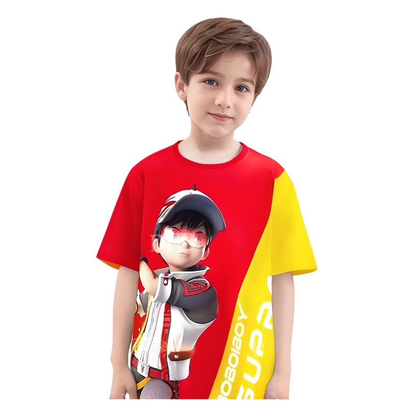 Kemeja-T Kanak-kanak, Corak Anime BOBOIBOY, Fesyen, Rekaan Kacak ...