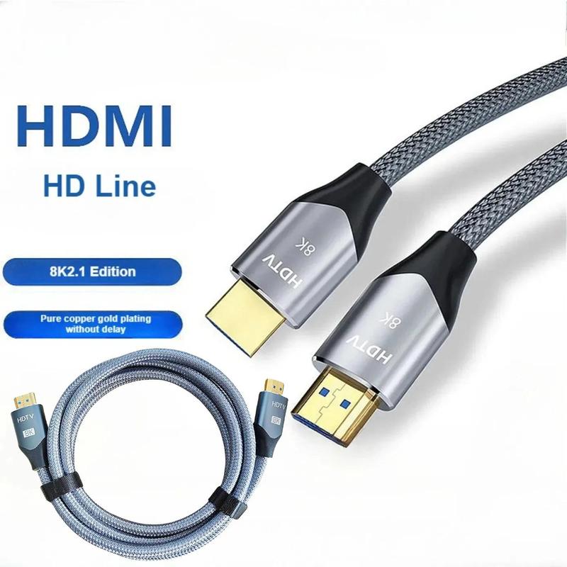 8K HDMI-Compatible Cable 4K@120Hz 8K@60Hz Adapter For HDR Video ...