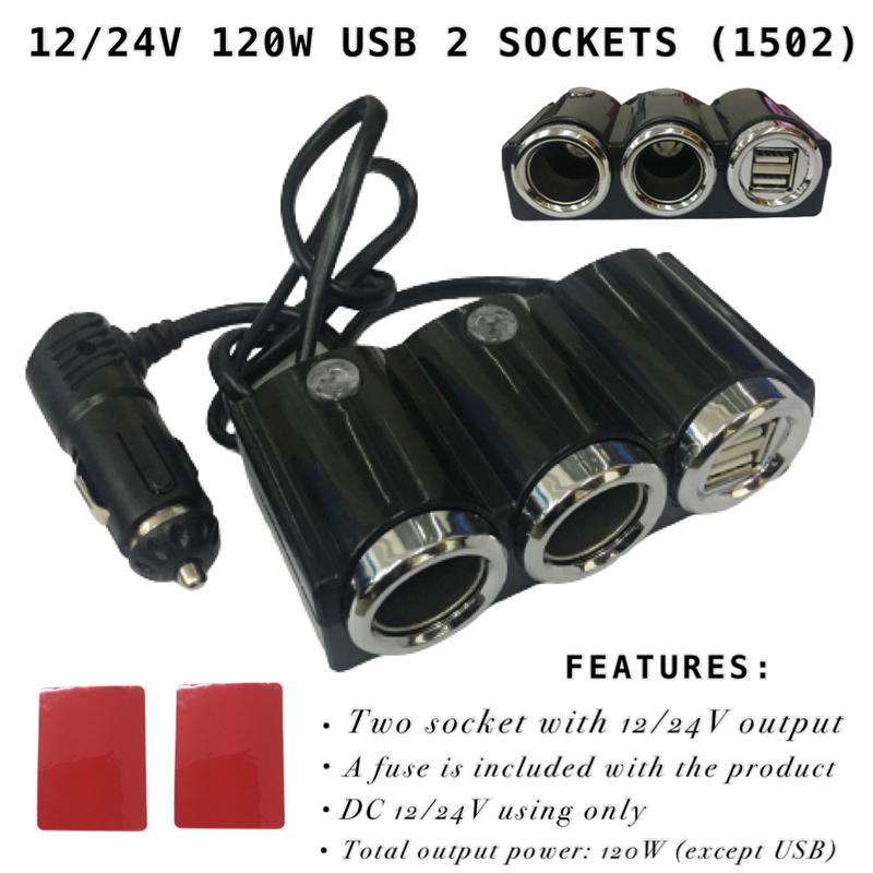 DC 12V-24V 2 Way Car Lighter Socket Adapter Dual USB Charge - TikTok ...