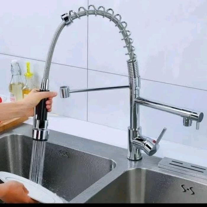 Jual Kran pantry / kran sink pantry stainless crome / panas dingin ...