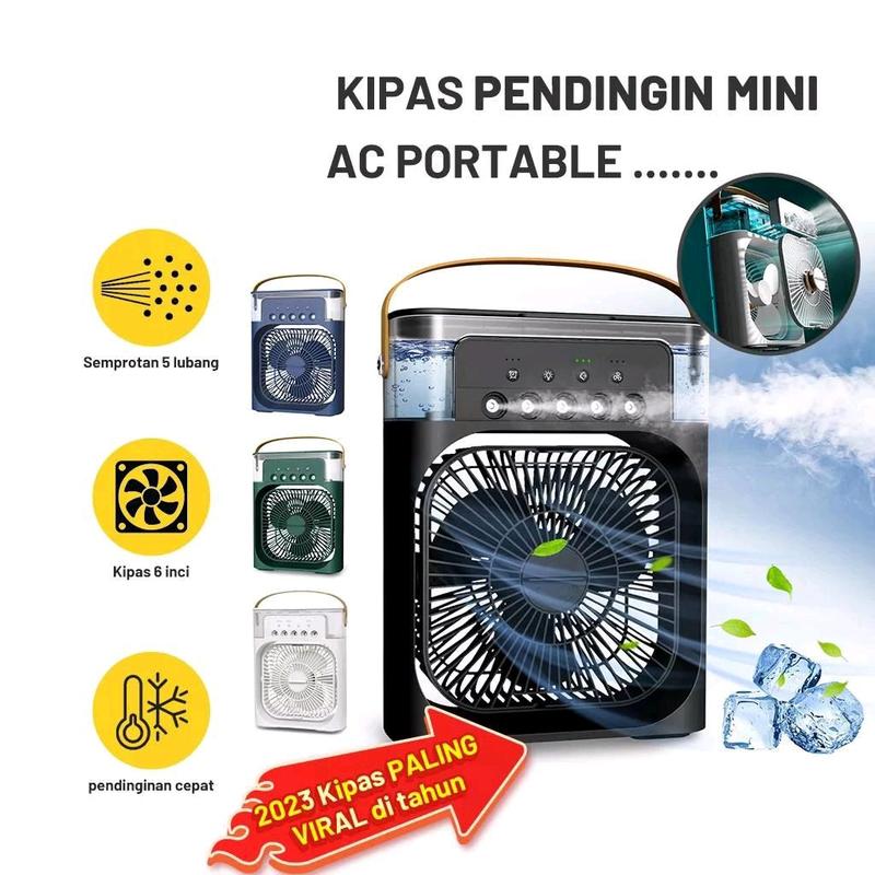 Kipas AC Mini Portable Kapasitas Air 600ml Kipas AC Cooler Kipas - Shop ...