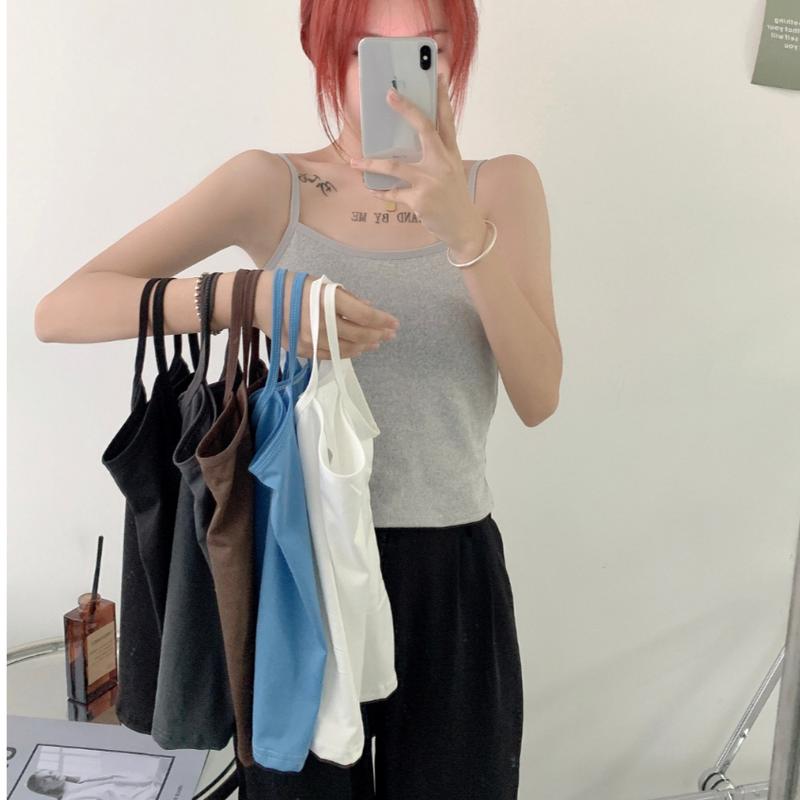 Plain Spaghetti Sando Cotton Tank Top 6 Colors Sexy Tops Fre - TikTok ...