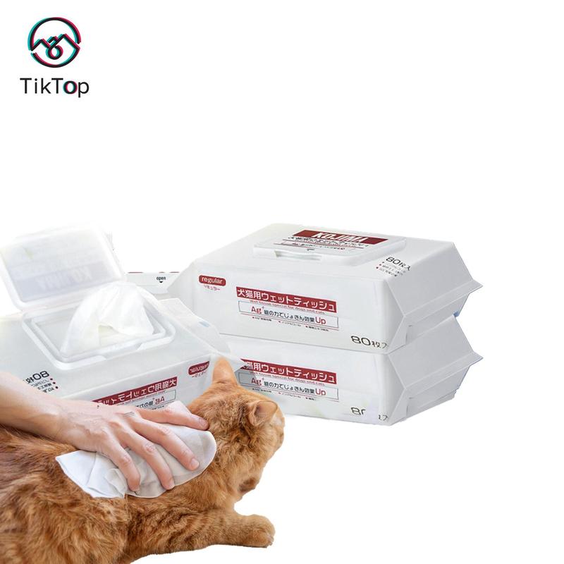 Tiktop Pet Japan KOJIMA Pet Wet Tissues Silver Ion Pet Wipes - TikTok ...