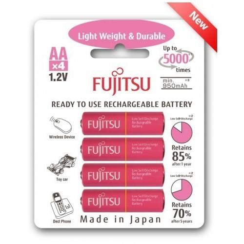 Fujitsu Battery Pink AA 950mah up to 1000 mAh 4Bp Rechargeable - Shop ...