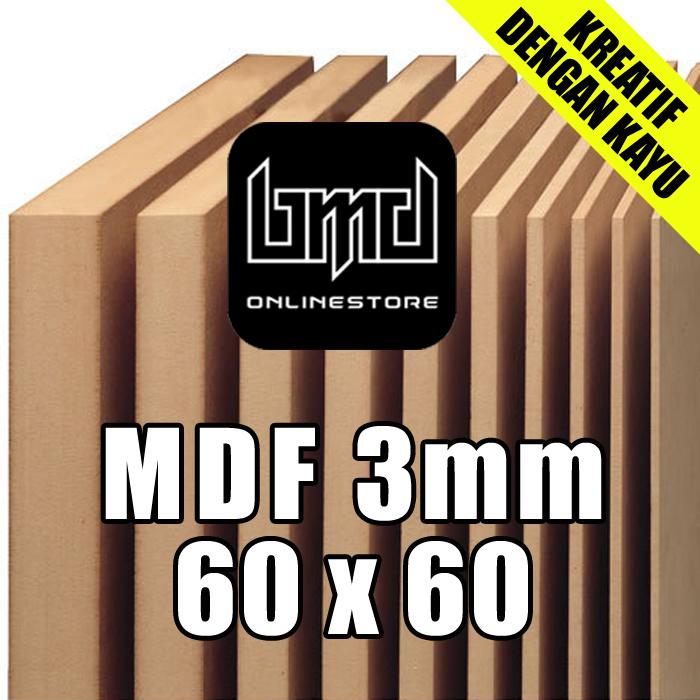 Papan Kayu MDF Tebal 3mm Ukuran (60x60)cm - Shop | Tokopedia