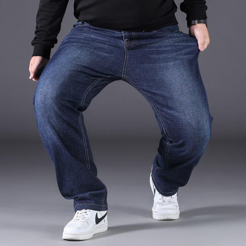 150kg men's plus size casual loose stretch jeans Menswear Pants ...