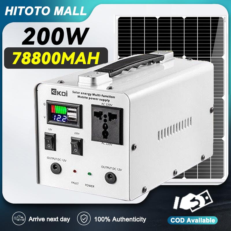 78800mAh Outdoor 220V Portable Solar Generator Fast Charge Large ...
