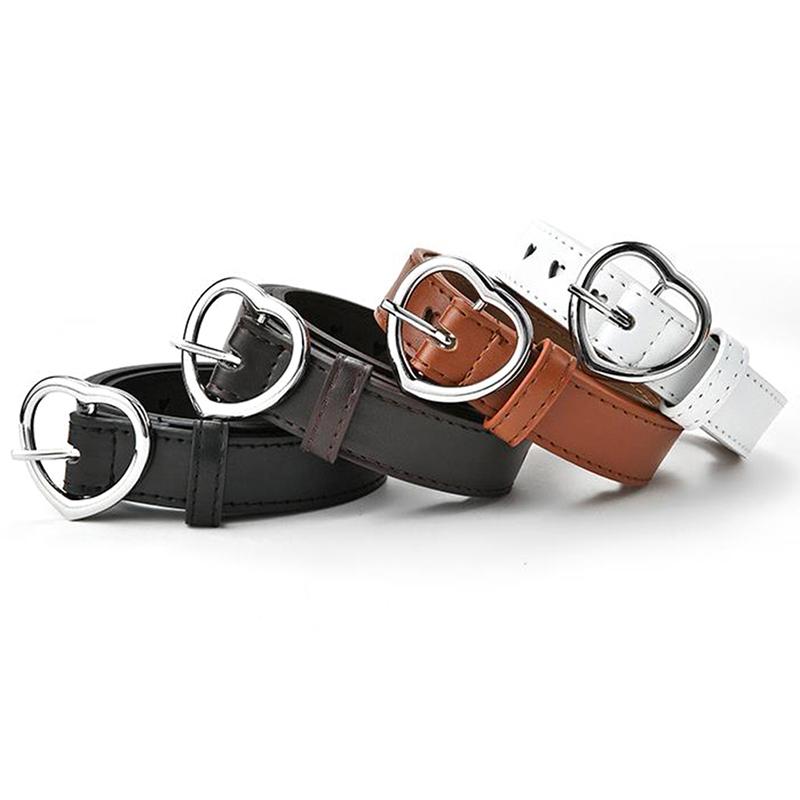 [UINI]Children Faux Leather Belt Kids Cute Peach Heart Buckl - TikTok ...