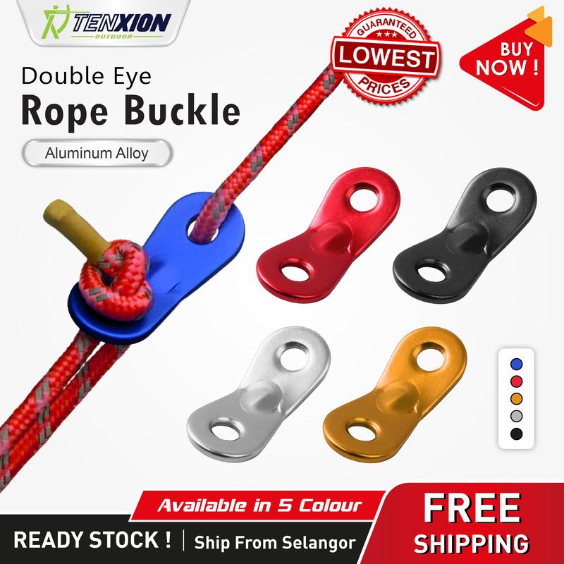 TenXion Outdoor Aluminum Alloy Double Eye Wind Rope Buckle Peanut ...