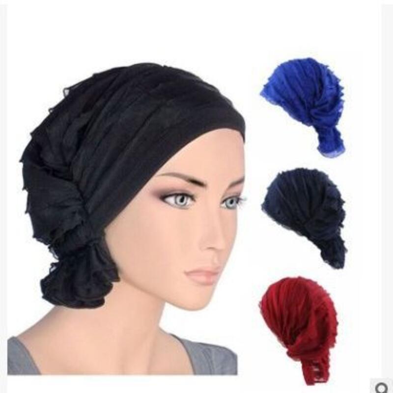 Fashion headscarf, Muslim hat, loose chiffon pleated headscarf - TikTok ...