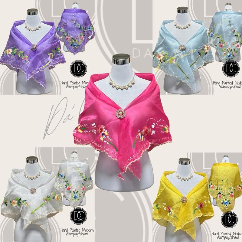 Filipiñiana Hand Painted Modern Alampay/Shawl - TikTok Shop Philippines