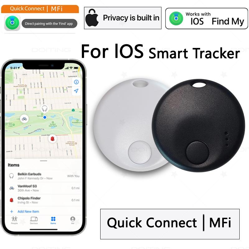 Mini Round GPS Tracker Blutooth 5.0 Anti-Lost Device Pet Kids Bag ...