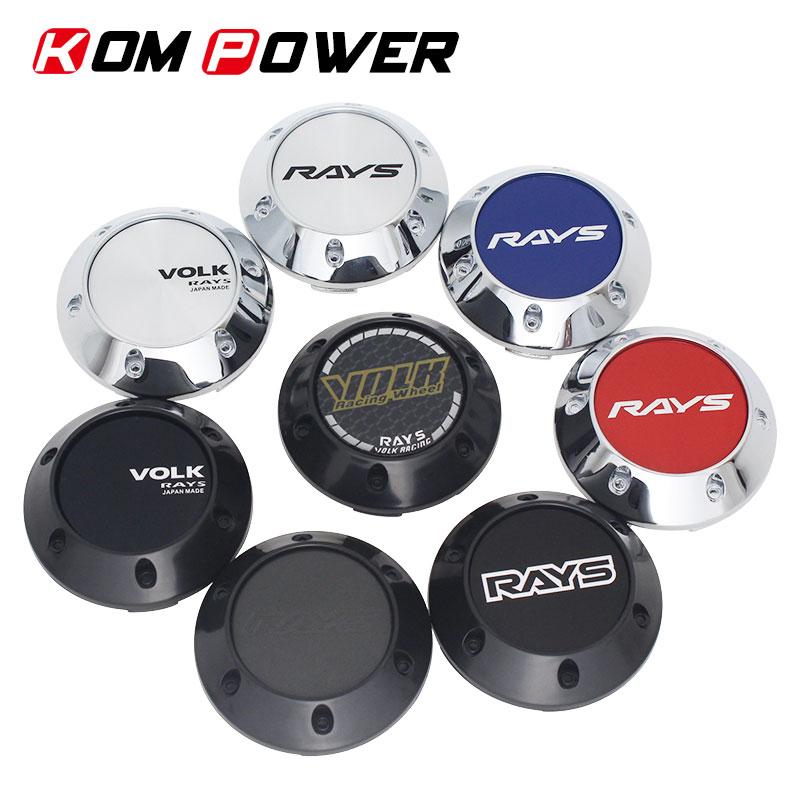 4pcs 68mm rays racing wheel center caps volk racing emblem sticker ...