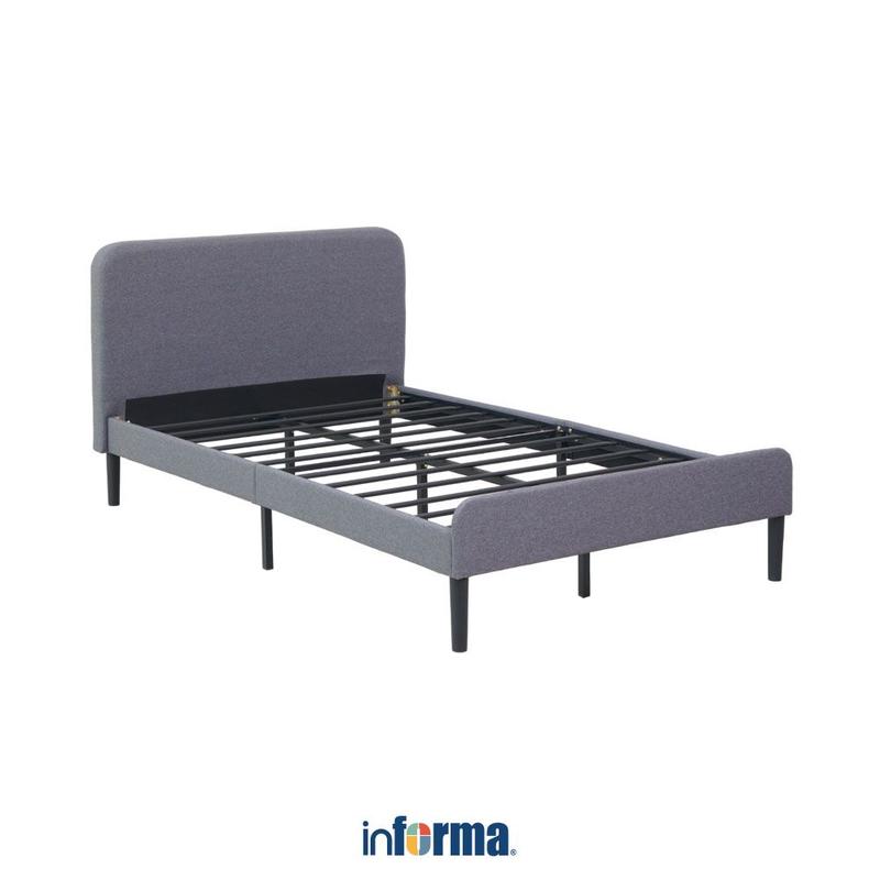 Informa Lio Tempat Tidur - Abu-Abu Dipan Ranjang Platform Kamar Alas ...