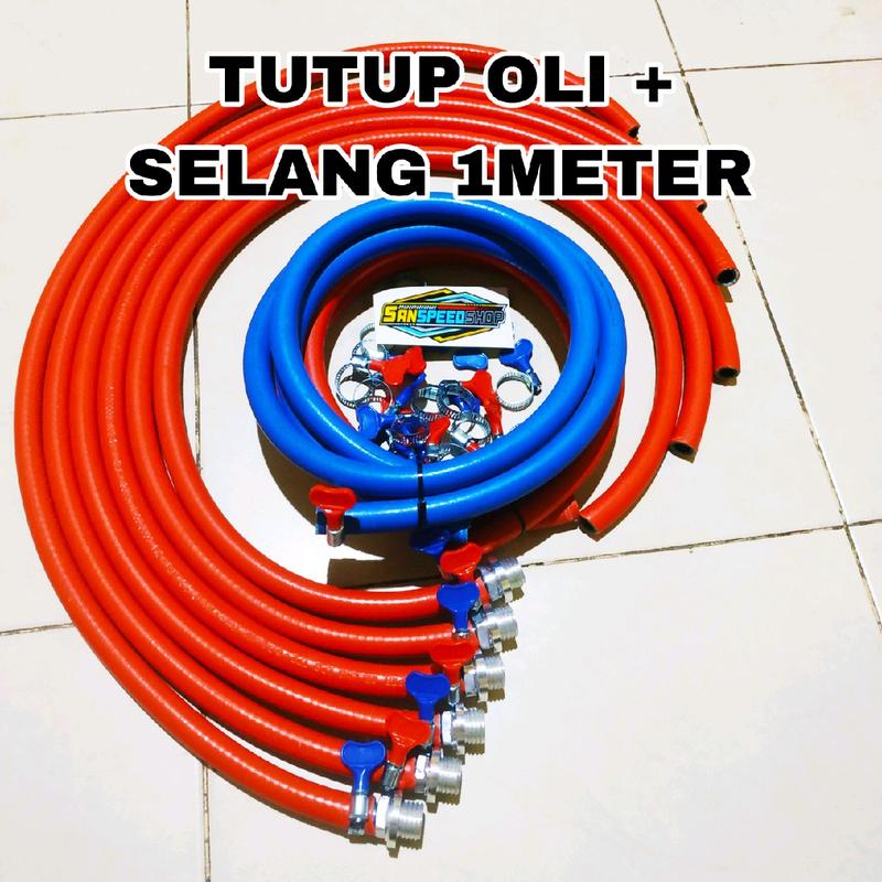PROMO PAKET SELANG HAWA UNIVERSAL PLUS TUTUP OLI STAINLEES MOTOR - Shop ...