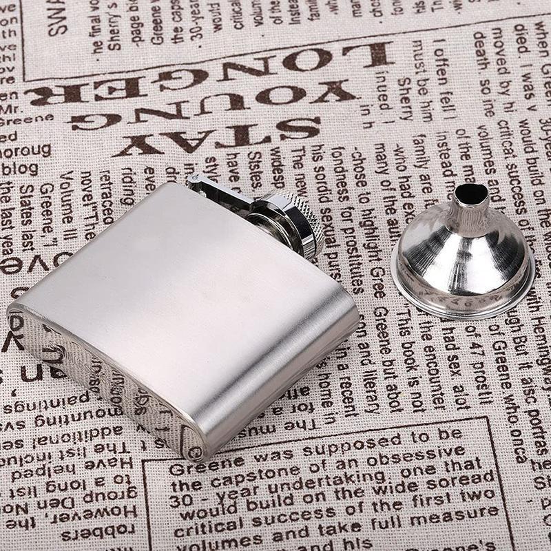 Stainless Steel Alcohol Flask Portable Wine Whiskey Flask With - TikTok ...