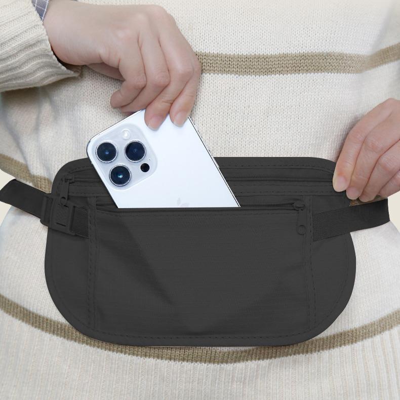 Travel Pouch Hidden Zippered Waist Compact Security Money Sport ...