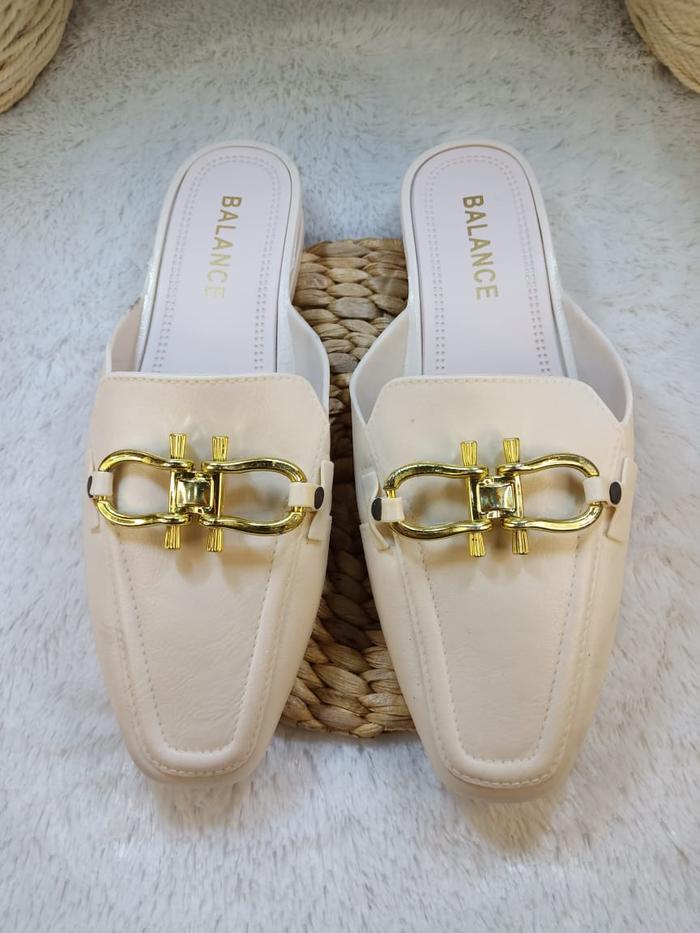 Jual Jelly Sandal Mules Karet Wanita Aksesoris Gold 2021 Shoes - Putih ...