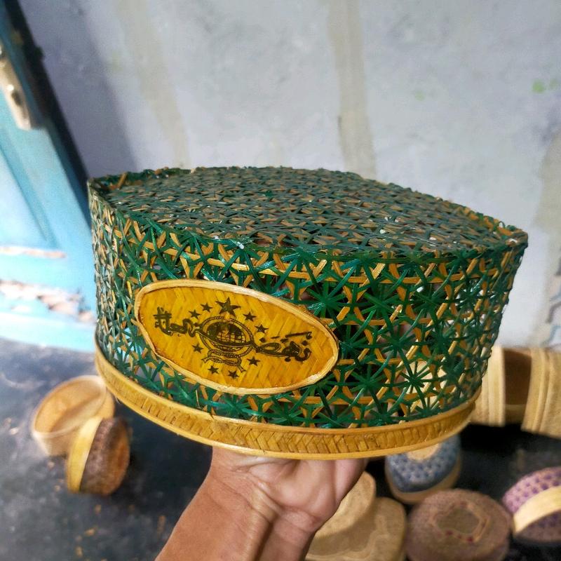 peci anyaman bambu logo NU Songkok Motif Kopiah Muslim - Shop | Tokopedia