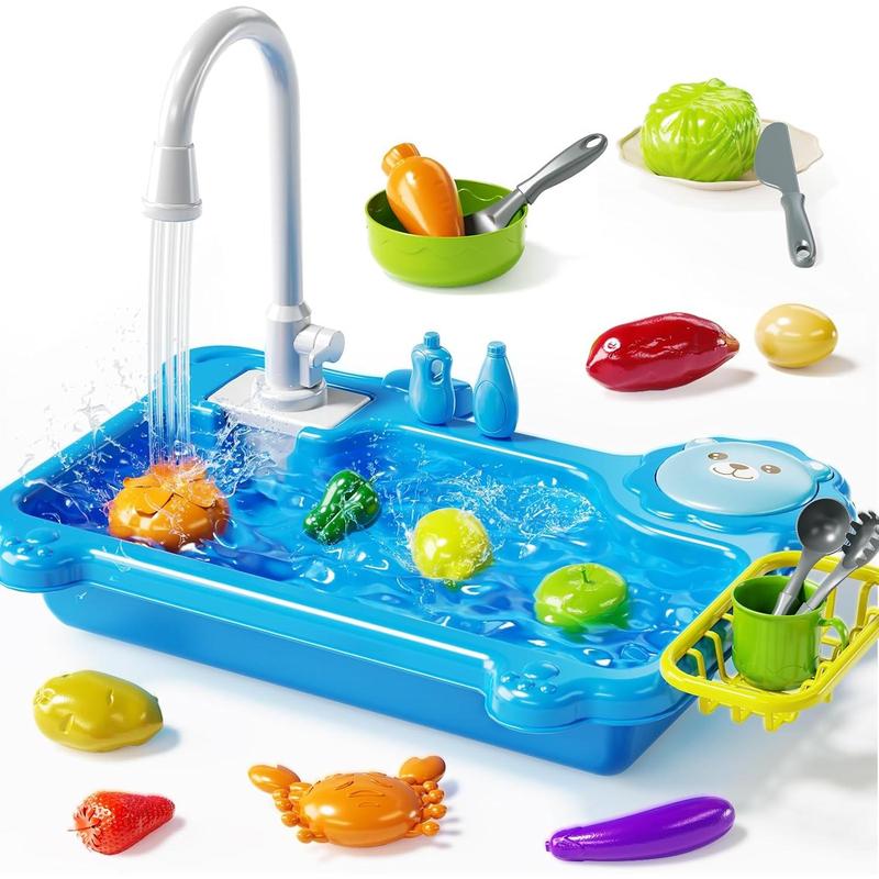 Play Sink with Running Water, Kitchen Sink Toys with Electri - TikTok Shop