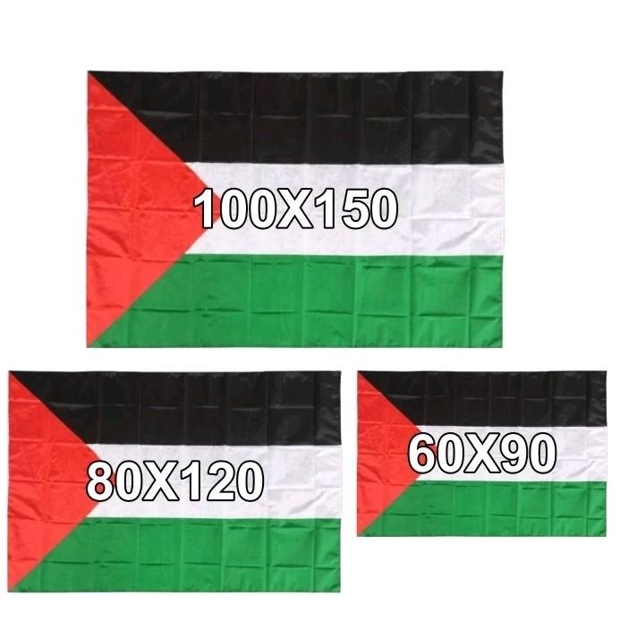 BENDERA PALESTINA UKURAN 90X60.120X80.150X100.180X120 Kain Satin - Shop ...