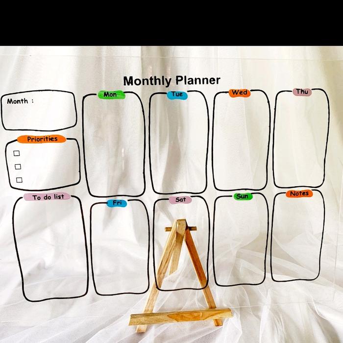 Jual Weekly Planner Akrilik Weekly Akrilik planner A3 monthly planner ...