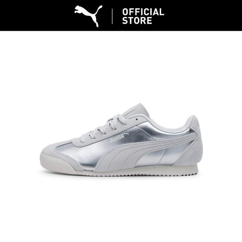 PUMA Sepatu Sneaker Turino Metallic Wanita Silver-Gray-White - Shop ...