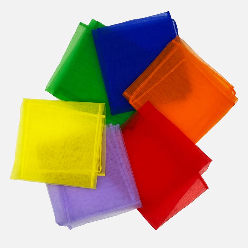 6pcs Juggling Scarves, Square Dance Scarf Magic Movement Scarves ...